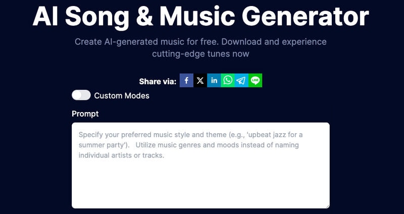 AI-Generated Song Tools : AISong