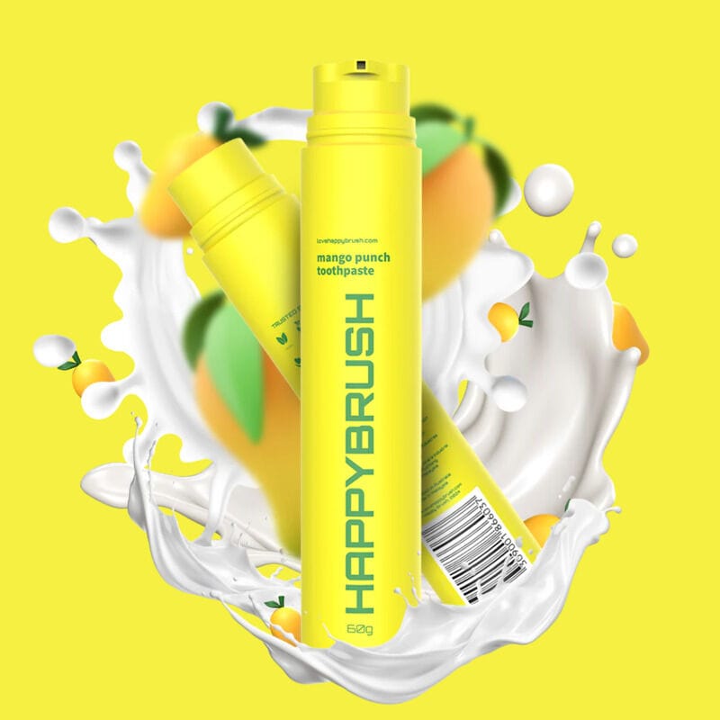 Vibrant Fruity Toothpastes : happy brush