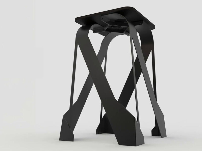 Alien-Inspired Metal Stool Concepts : metal stool 1