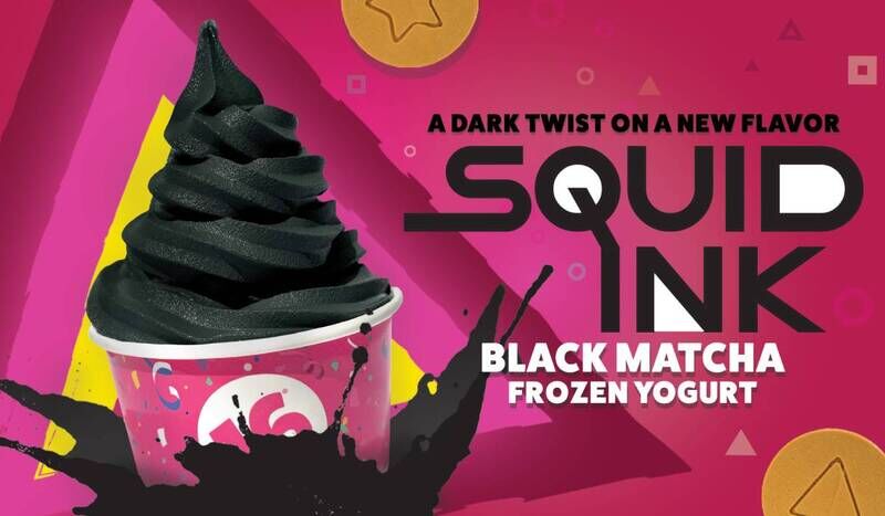 Squid Ink Frozen Yogurts : Squid Ink Black Matcha frozen yogurt