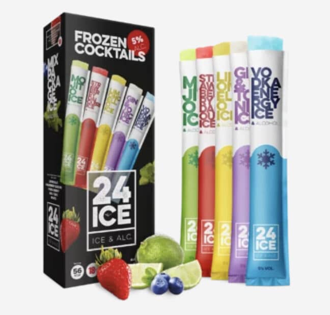 Frozen Cocktail Tubes : 24 ICE's Frozen Cocktails