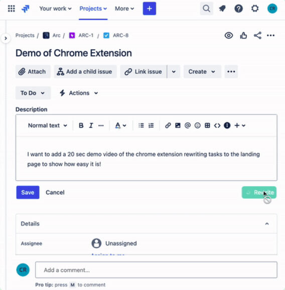 Task Description Enhancers : Skribr