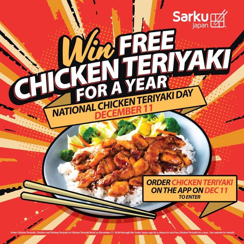 Complimentary Chicken Teriyaki Promotions : National Chicken Teriyaki Day