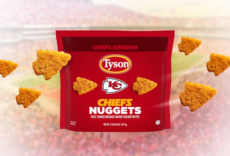 Arrowhead-Shaped Chicken Nuggets : Tyson Chiefs Nuggets