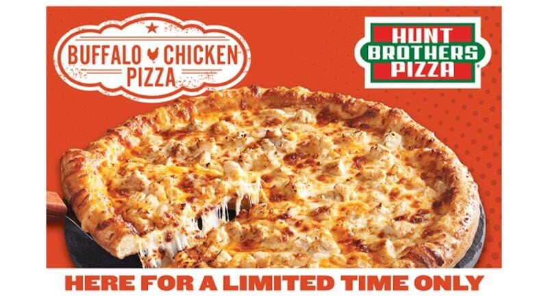 Savory Spiced Chicken Pizzas : Hunt Brothers Pizza Buffalo Chicken Pizza