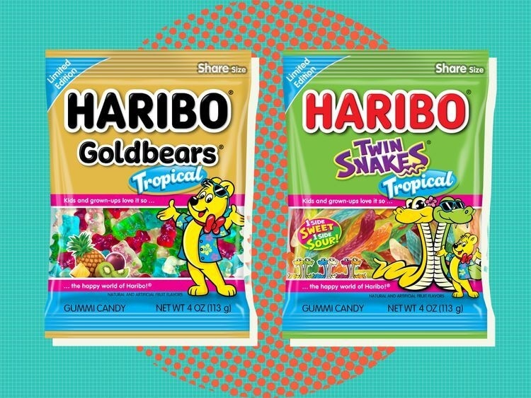Tropically Themed Summertime Candies : Haribo gummy candies