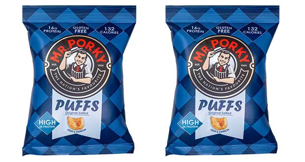 Airy Pork Rind Snacks : Mr. Porky Puffs