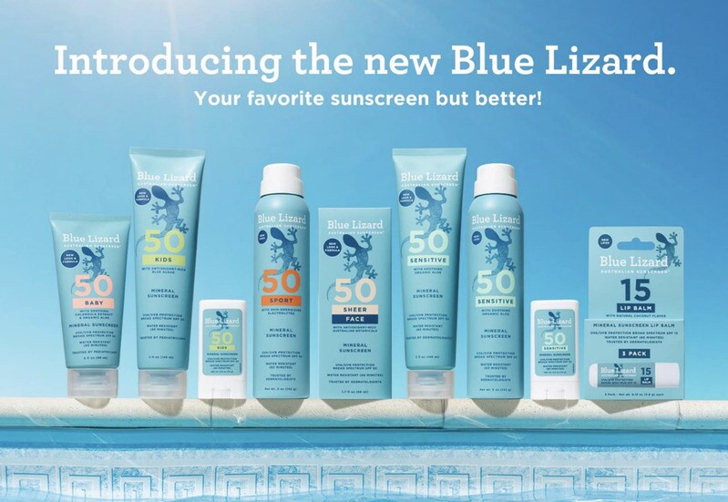 Mineral SPF Rebrands : Blue Lizard Sunscreen
