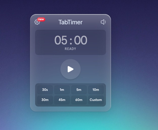 Minimalist Time Trackers : TabTimer