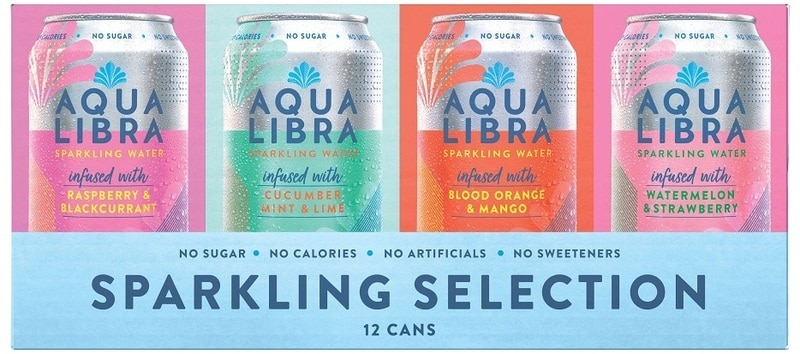 Summery Sparkling Water Packs : Aqua Libra sparkling selection