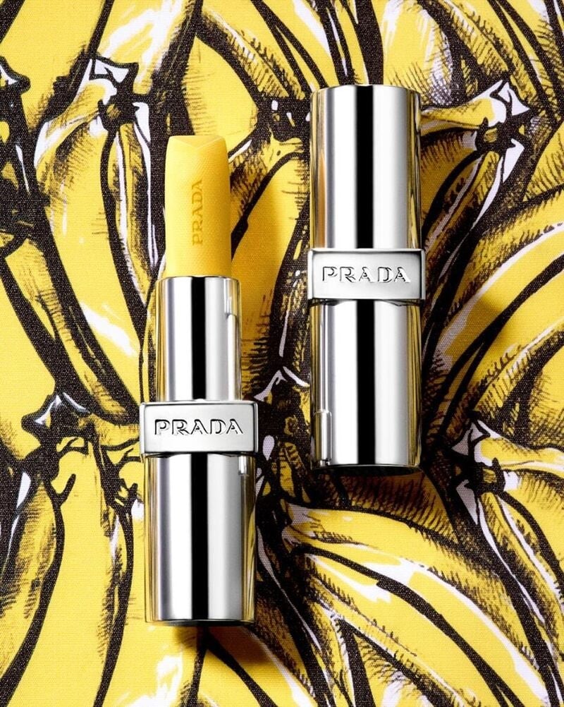 Banana-Scented Beauty Balms : Prada Beauty lip balm