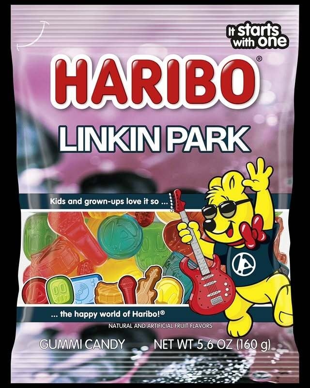 Collaborative Rock Band Candies : Haribo Linkin Park Gummy Mix