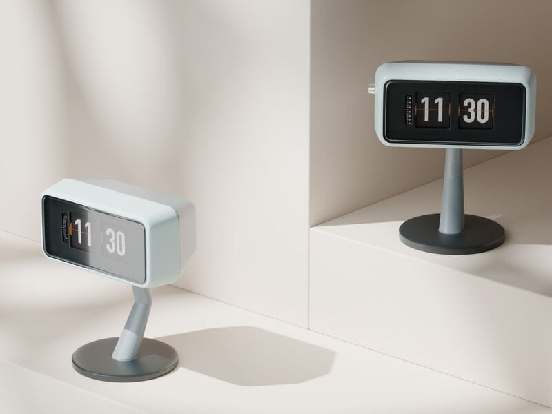 Retro Pastel Flip Clocks : minimalist flip clock