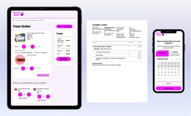 Custom Bakery Ordering Interfaces : online cake ordering module