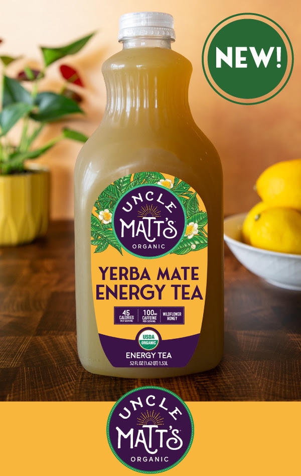 Functional Tea Launches : Uncle Matt’s Organic Yerba Mate Energy Tea