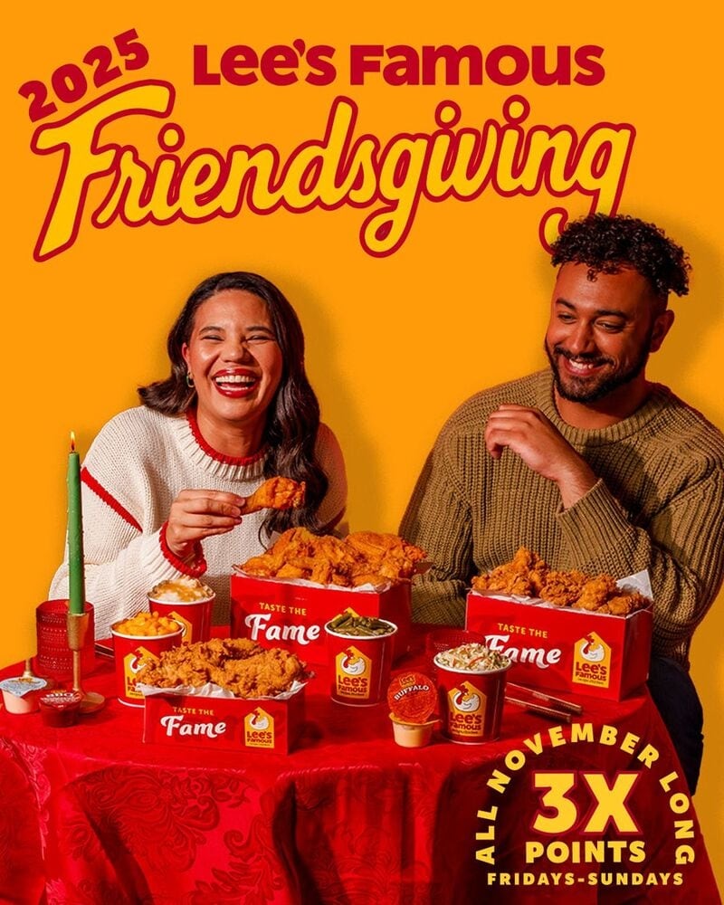 Friend-Focused Fried Chicken Promotions : Lee's Famous Friendsgiving