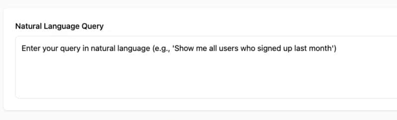 AI Query Builders : Natural Language to SQL