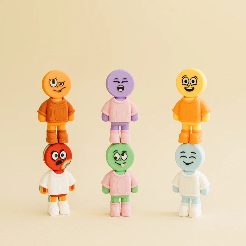 Expressive 3D-Printed Figures : solobo emotion friends