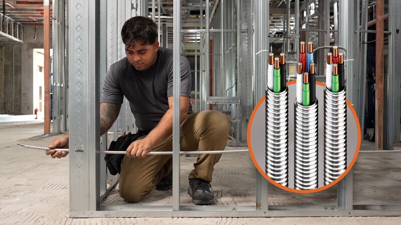 Durable Metal-Clad Electrical Cables : metal-Clad Electrical Cables