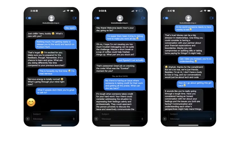 AI Chat Companions : BlueBubble AI
