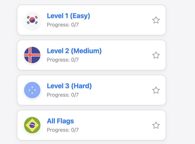 Geography Learning Games : World Flags Quiz