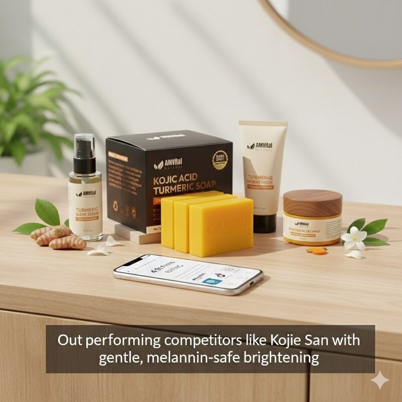 Turmeric-Powered Soap Bars : Kojic Acid Soap