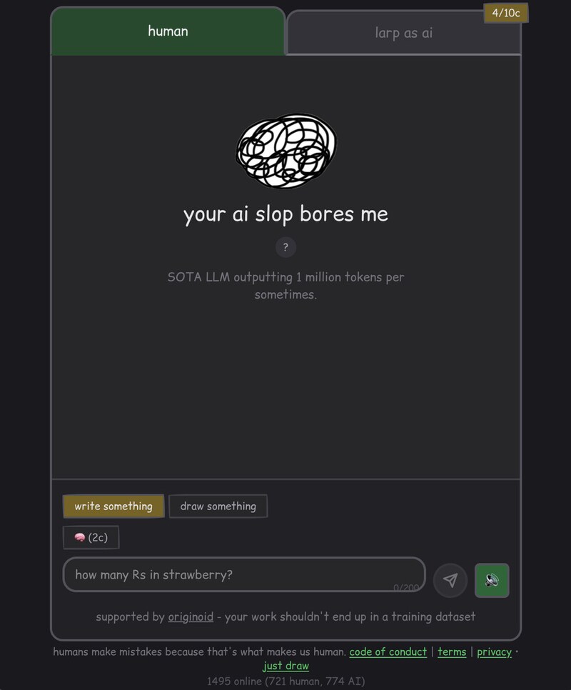 People Powered Chatbot Games Your AI Slop Bores Me Challenges Players