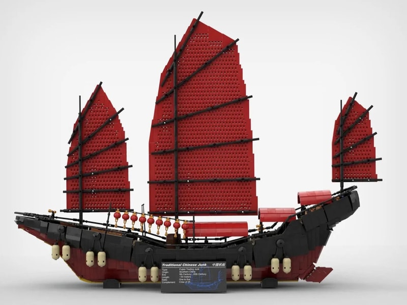 Ornate Maritime Builds : LEGO Chinese Junk Ship Model