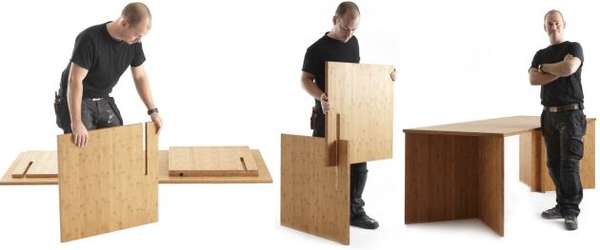 Slotted Multifunctional Furniture : 3 in 1 Table