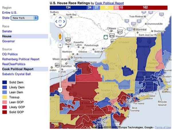 Interactive Voter Maps : google 2010 us election ratings